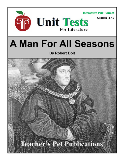 A Man For All Seasons Unit Test Interactive PDF Google Classroom