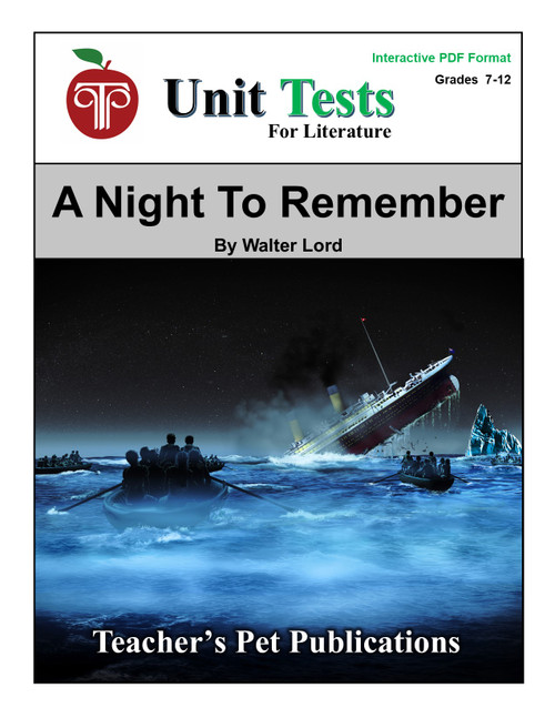 A Night To Remember Unit Test Interactive PDF Google Classroom
