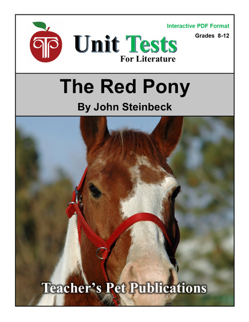 The Red Pony Unit Test Interactive PDF Google Classroom