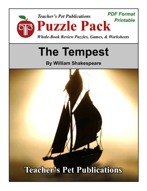 The Tempest Puzzle Pack - Activities, Worksheets, Games