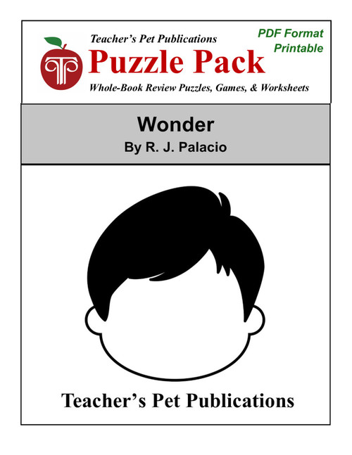 Wonder, Wonder lesson plans, Wonder worksheets, Wonder crossword ...