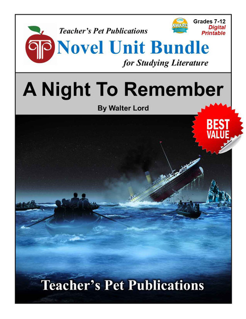 A Night To Remember LitPlan Novel Study Unit Bundle