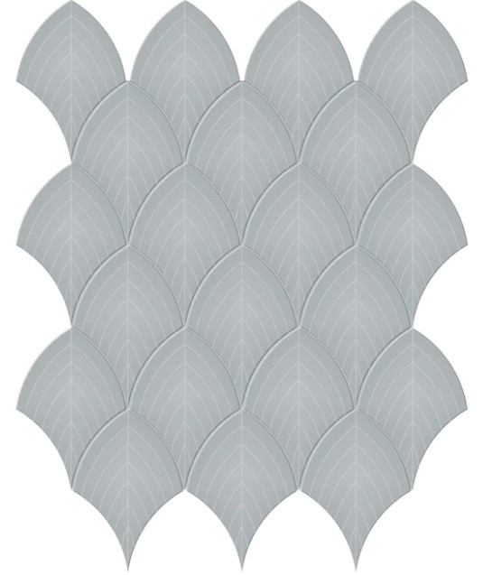 Anatolia Soho Tile Scallop 4501-0518-0 GLOSSY Cloud Blue