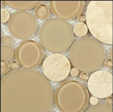 Bubble Series BFS-401 Moonstone Glass and Stone Mosaic
