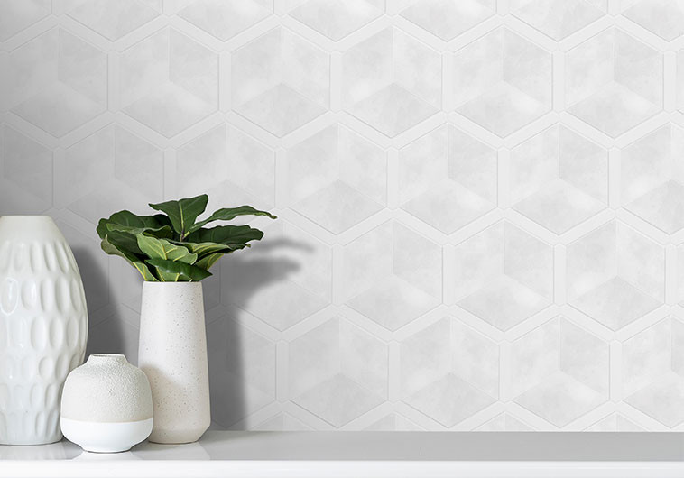 Dhar Bloom Green 9x9 Porcelain Tile | Spanish Wall & Floor Tile