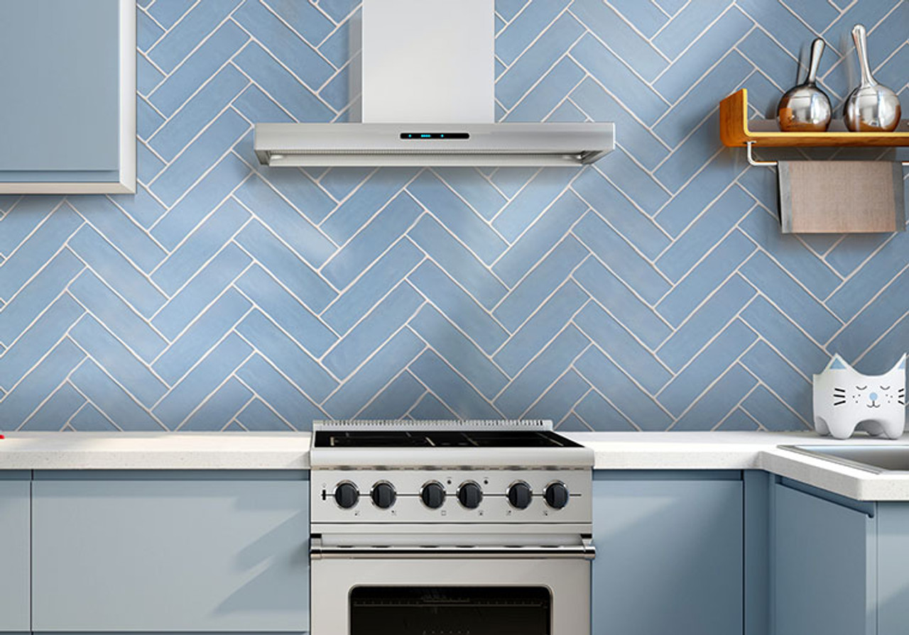 Provence County 3 x 11 Green Undulated Subway PVC5225