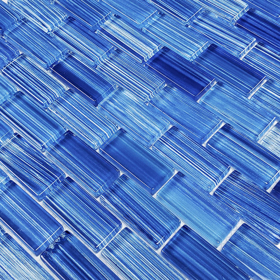 Caribbean Blue Mosaic Tile | 1"x2" Watercolors Series | BELK Tile