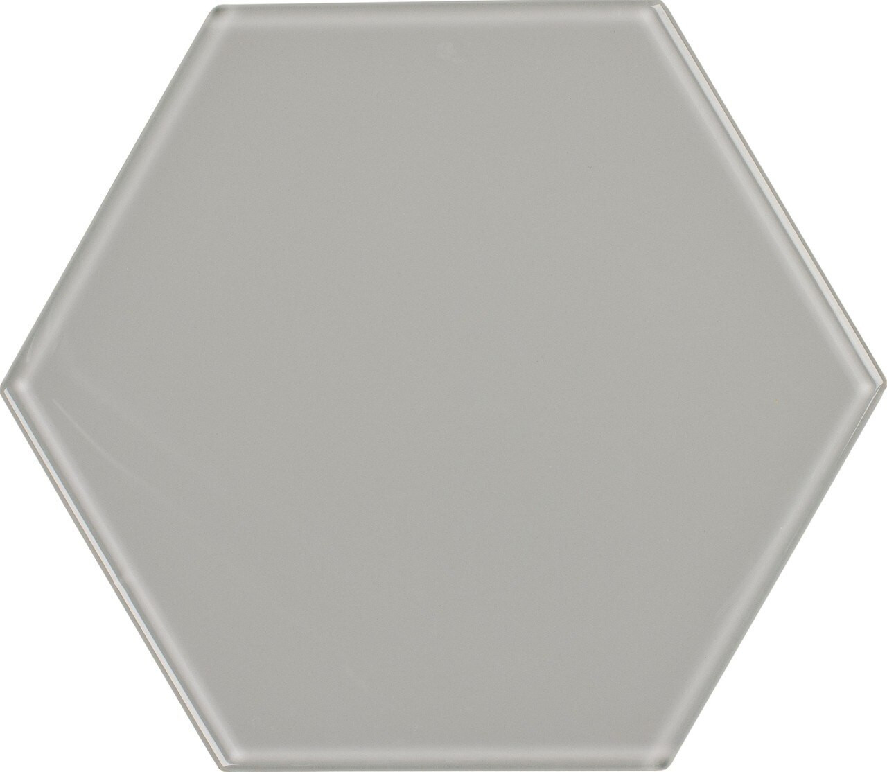 8 inch Glass Hexagon Field Tile 444-319 White