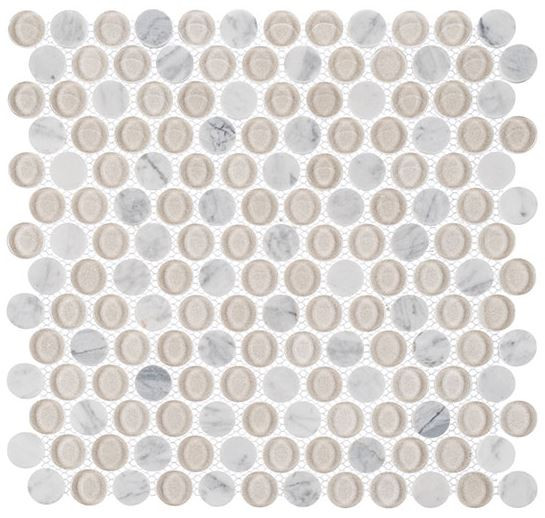 Marbello Glass and Stone Penny Rounds MRB3302 Freezon