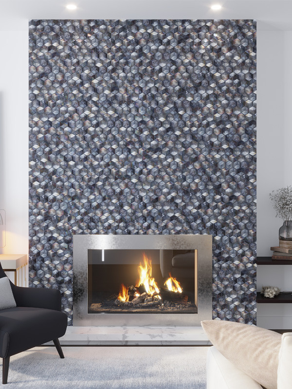 MIR Mosaics Allure Grey Rectangular Glass Mosaic Tile