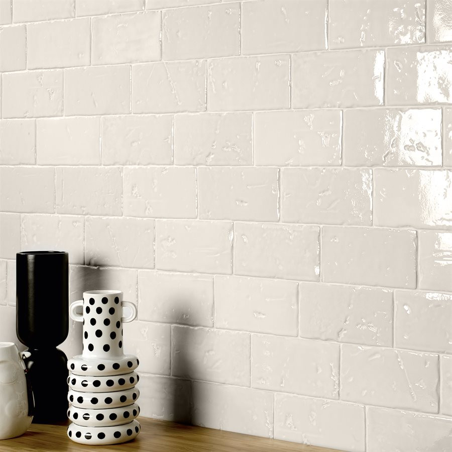 Malta Star White Polished and Cross Denim Blue Matte Tiles