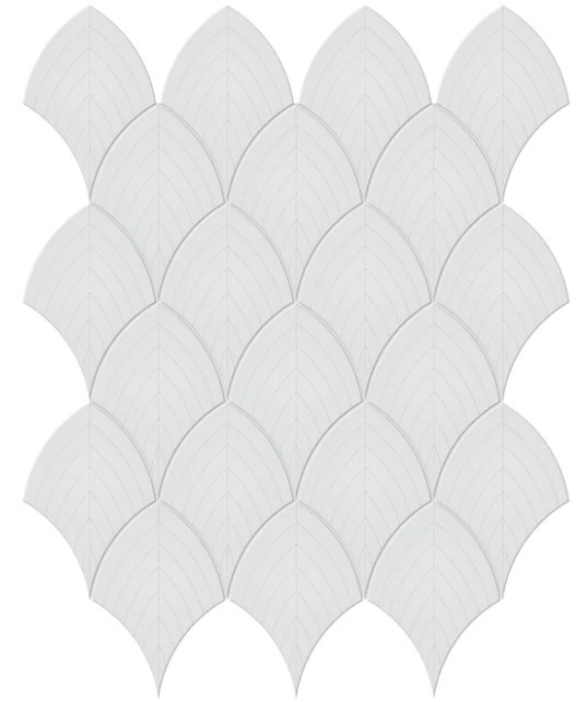 Anatolia Soho Tile Scallop 4501-0513-0 GLOSSY Vintage Grey