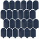 Inspiration Elongated Fan Blue Matte Tile – Shower & Wall Mosaic