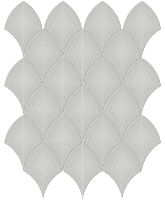 Anatolia Soho Tile Scallop 4501-0513-0 GLOSSY Vintage Grey