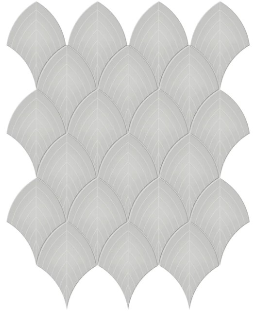 Anatolia Soho Tile Scallop 4501-0516-0 GLOSSY Loft Grey