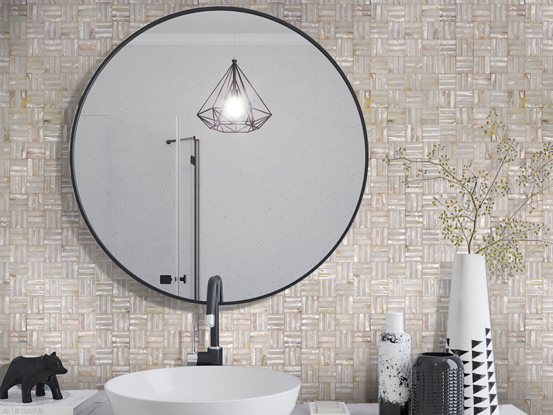 Seashell Backsplash Tile Natural Shell Mosaic Mother Of Pearl