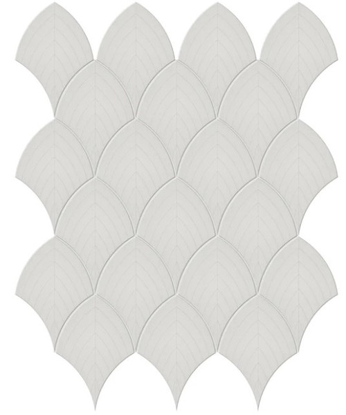 Anatolia Soho Tile Scallop 4501-0515-0 GLOSSY Halo Grey