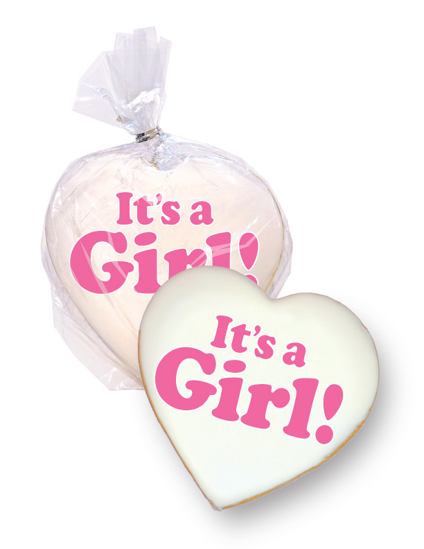 Baby Boy Heart Custom Sugar Iced Butter Cookies