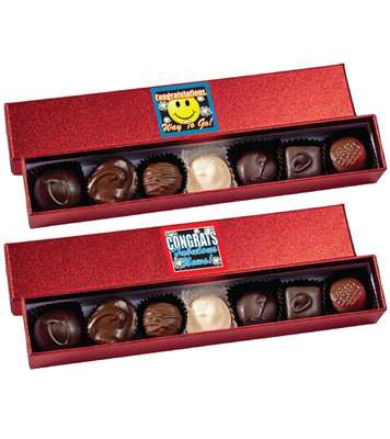 Congratulations Chocolate Candy Red Sparkle Box