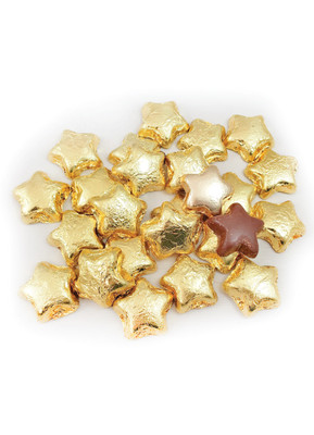 Solid Milk Chocolate Gold Star Candy