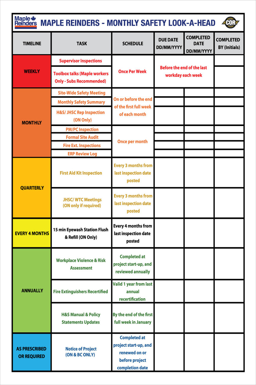 MR187 48"x96" Health and Safety Board (ON and AB provinces only)