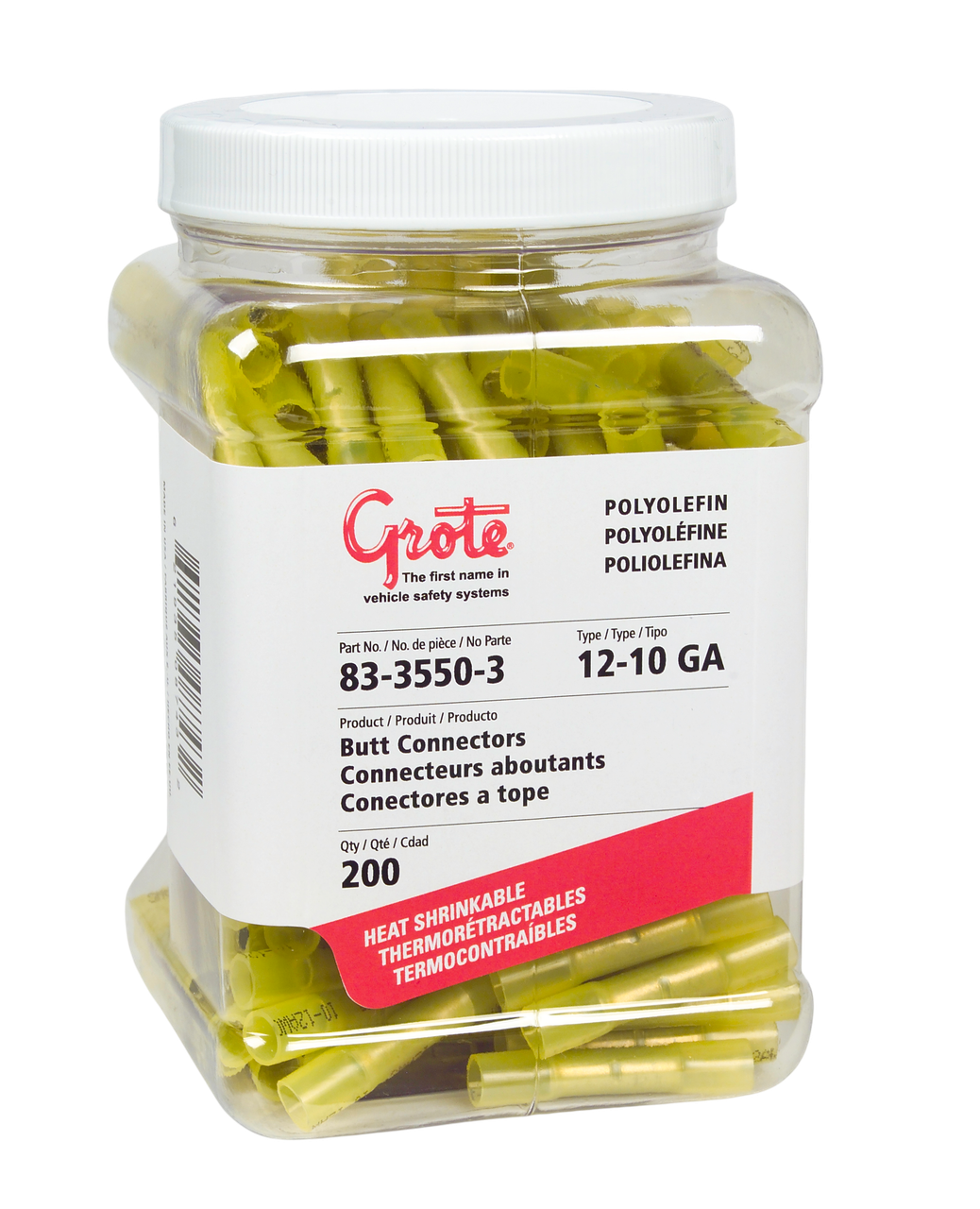 Grote Heat Shrinkable Butt Connectors - Polyolefin, 12 - 10