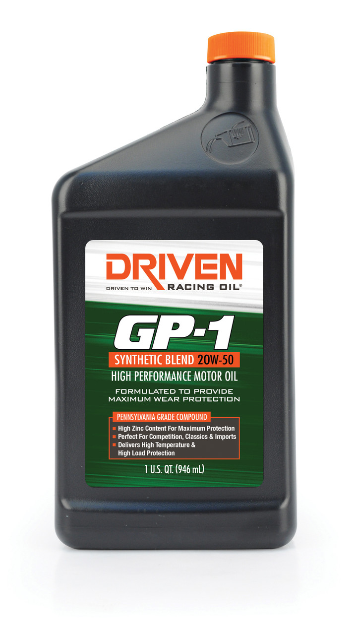 Driven Racing Oil GP1 High Performance 20W50 Semi-Synthetic