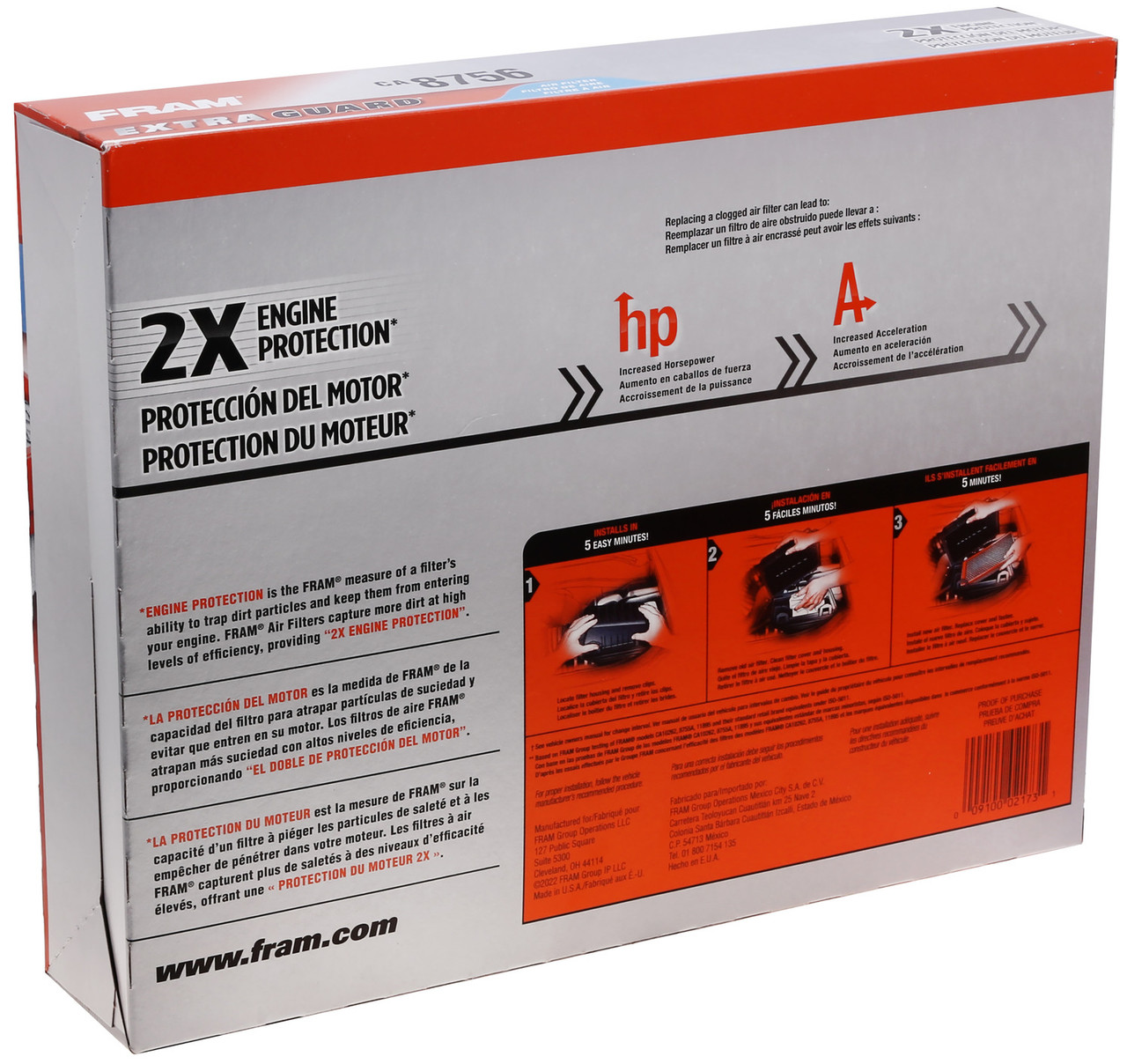 FRAM Extra Guard Air Filter Flex-Panel