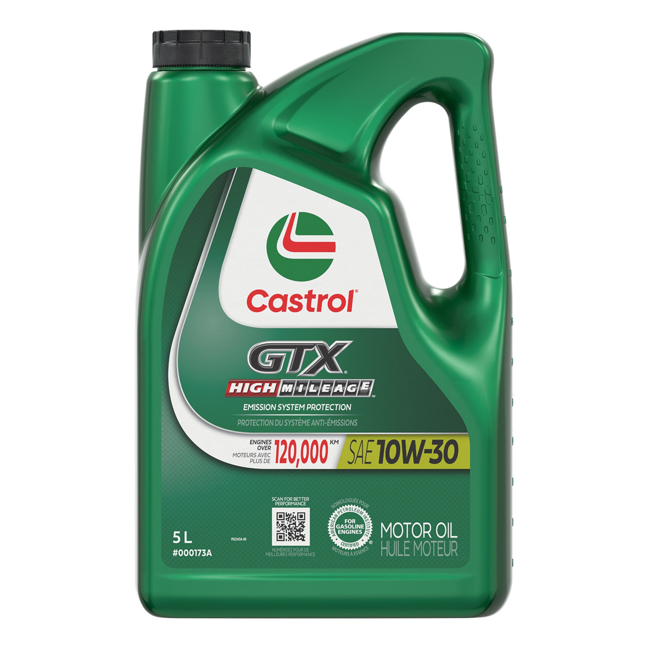 Castrol GTX High Mileage 10W30 Semi-Synthetic Engine Oil - 5