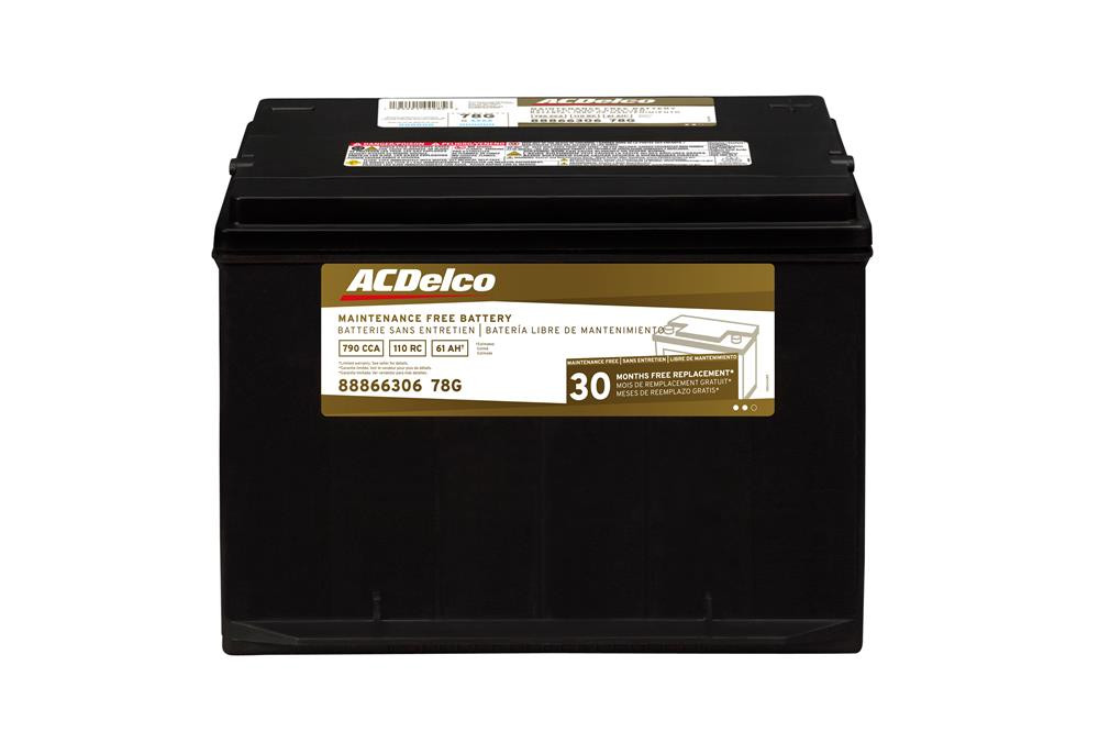 ACDelco Battery, BCI Group 78, 30 Month Warranty, CCA 800