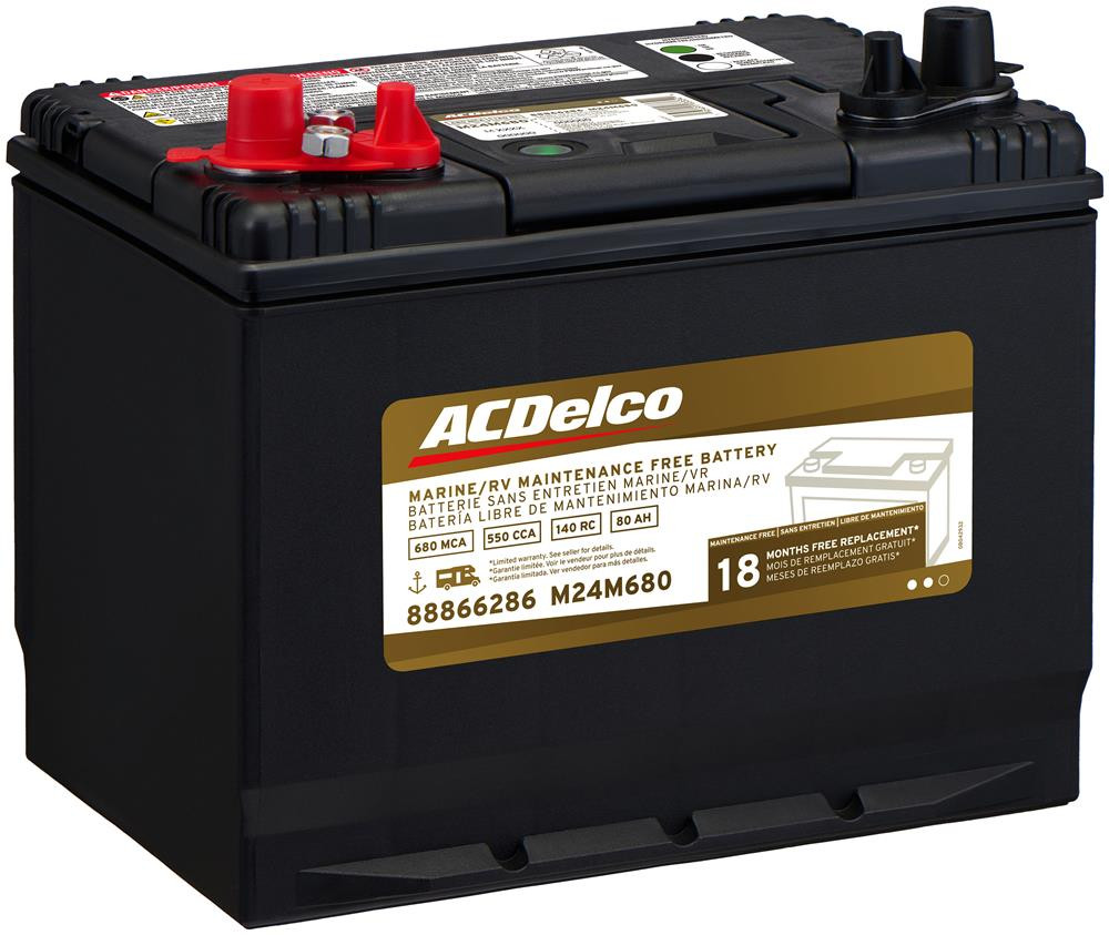 ACDelco Battery, BCI Group 24, 18 Month Warranty Marine/RV D