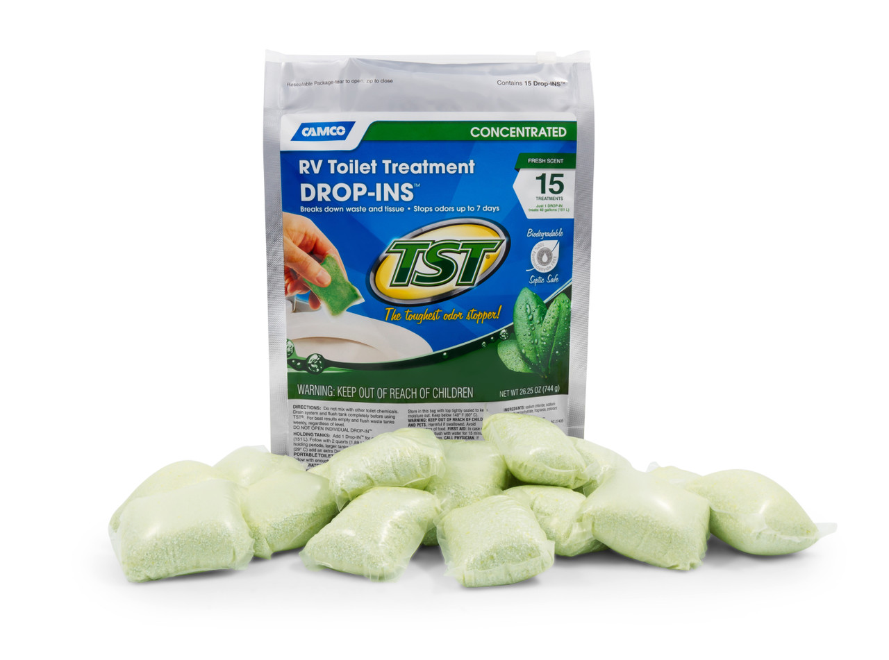 Camco TST Fresh Scent, Drop-Ins, 15/bag