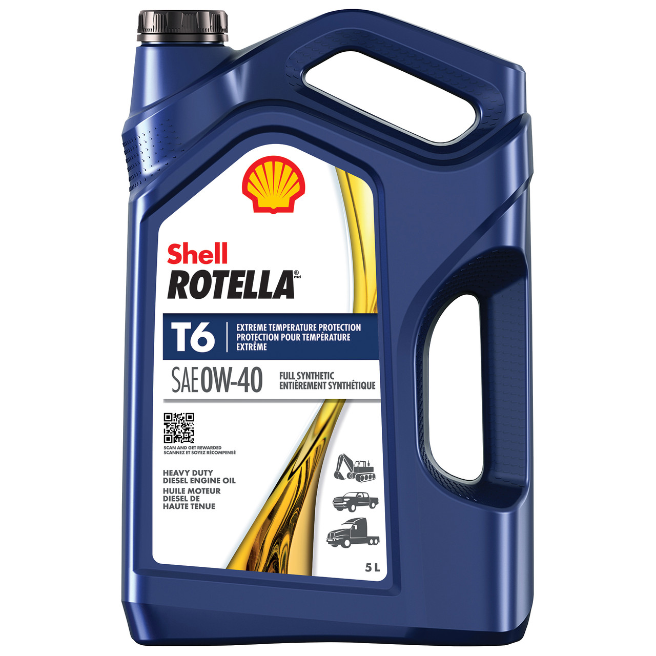 Shell Oil Rotella T6 0W40 CK4 HD Synthetic Diesel Engine Oil