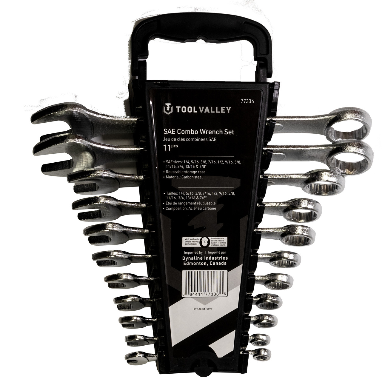 Tool Valley SAE Combo Wrench Set - 11pc Pro Tool - Black Tab