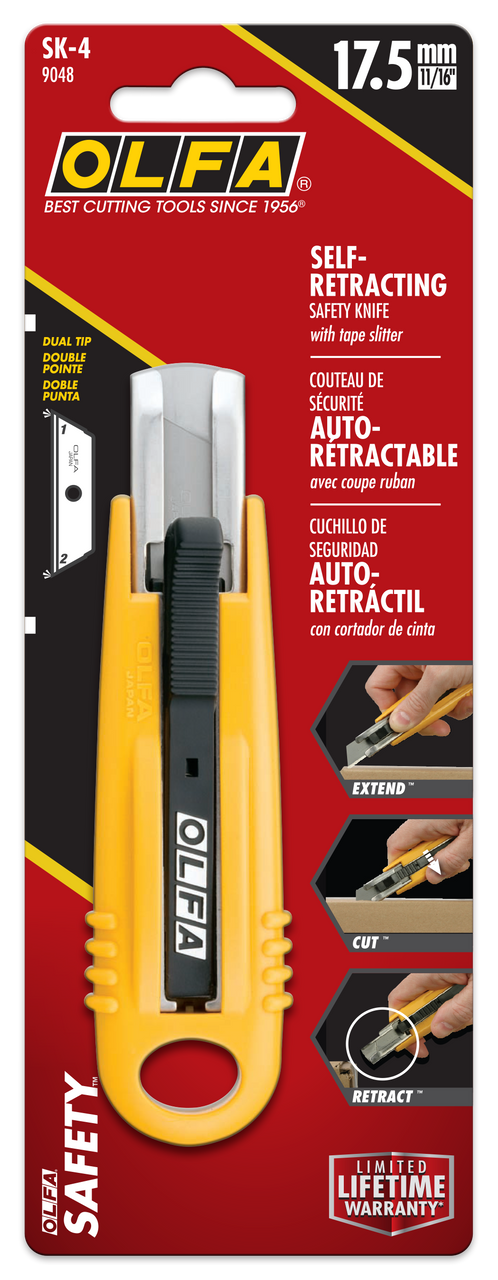 OLFA Semi-Automatic Self-Retracting Safety Knife with SKB Du