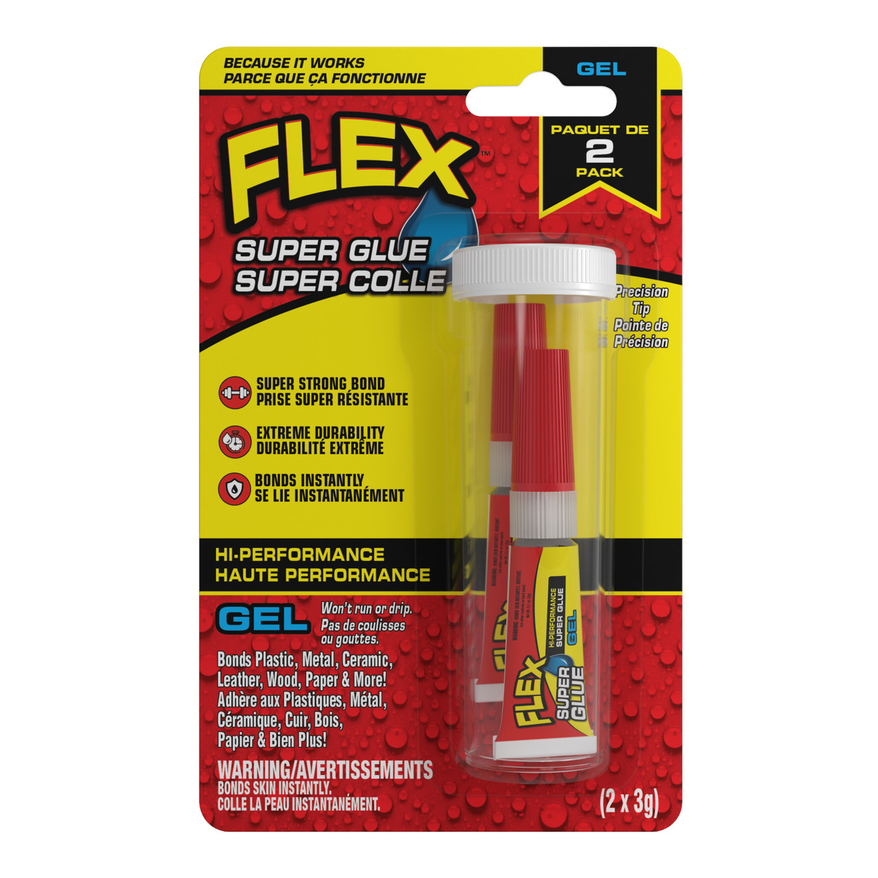 Flex Seal Flex Super Glue Gel 2 x 3g Tube - 6g
