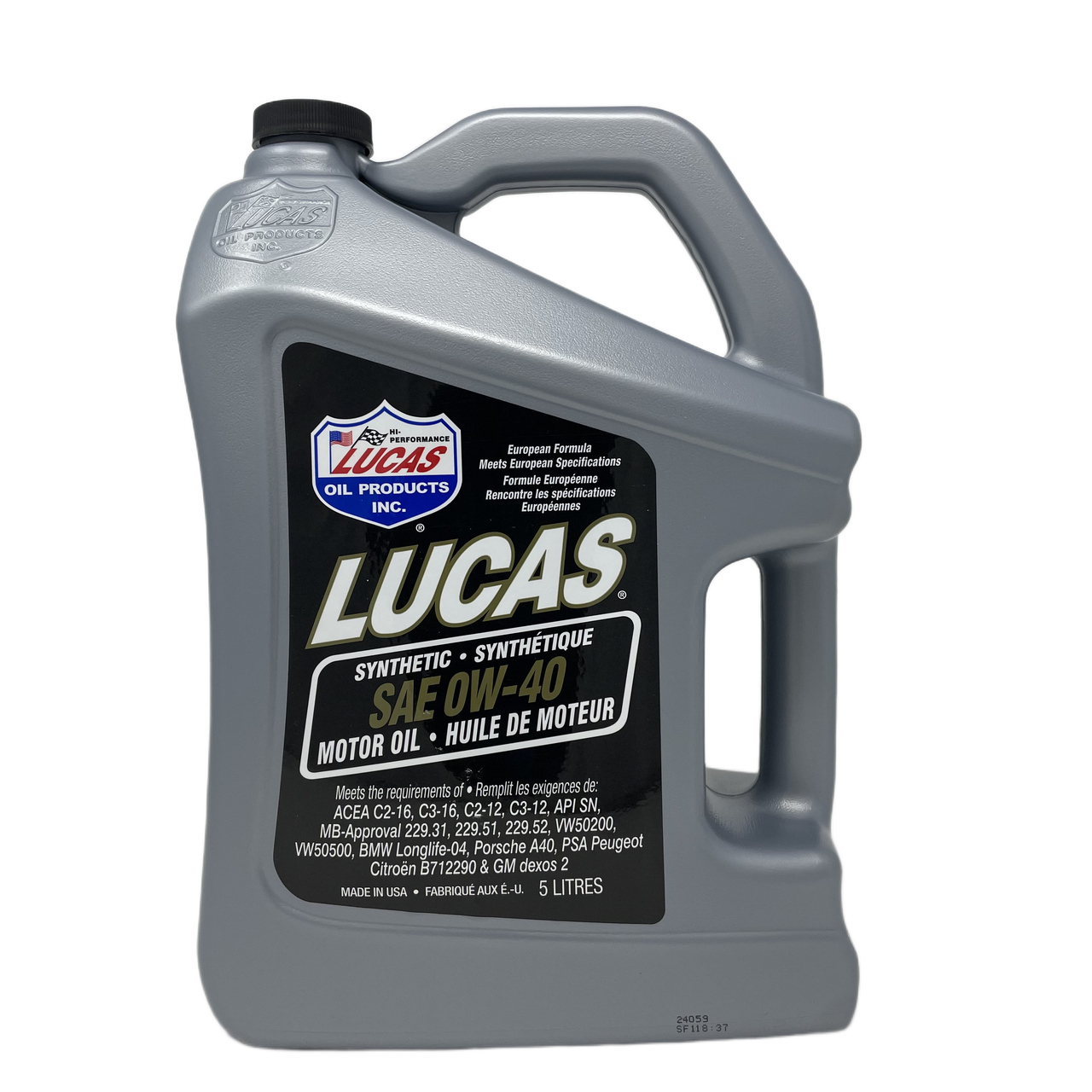 Lucas Oil Products European Formula SAE 0W40 Synthetic Engin