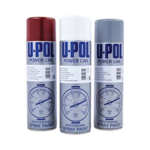 U-POL PowerCan Professional Spray Paint, Gloss Black - 500mL