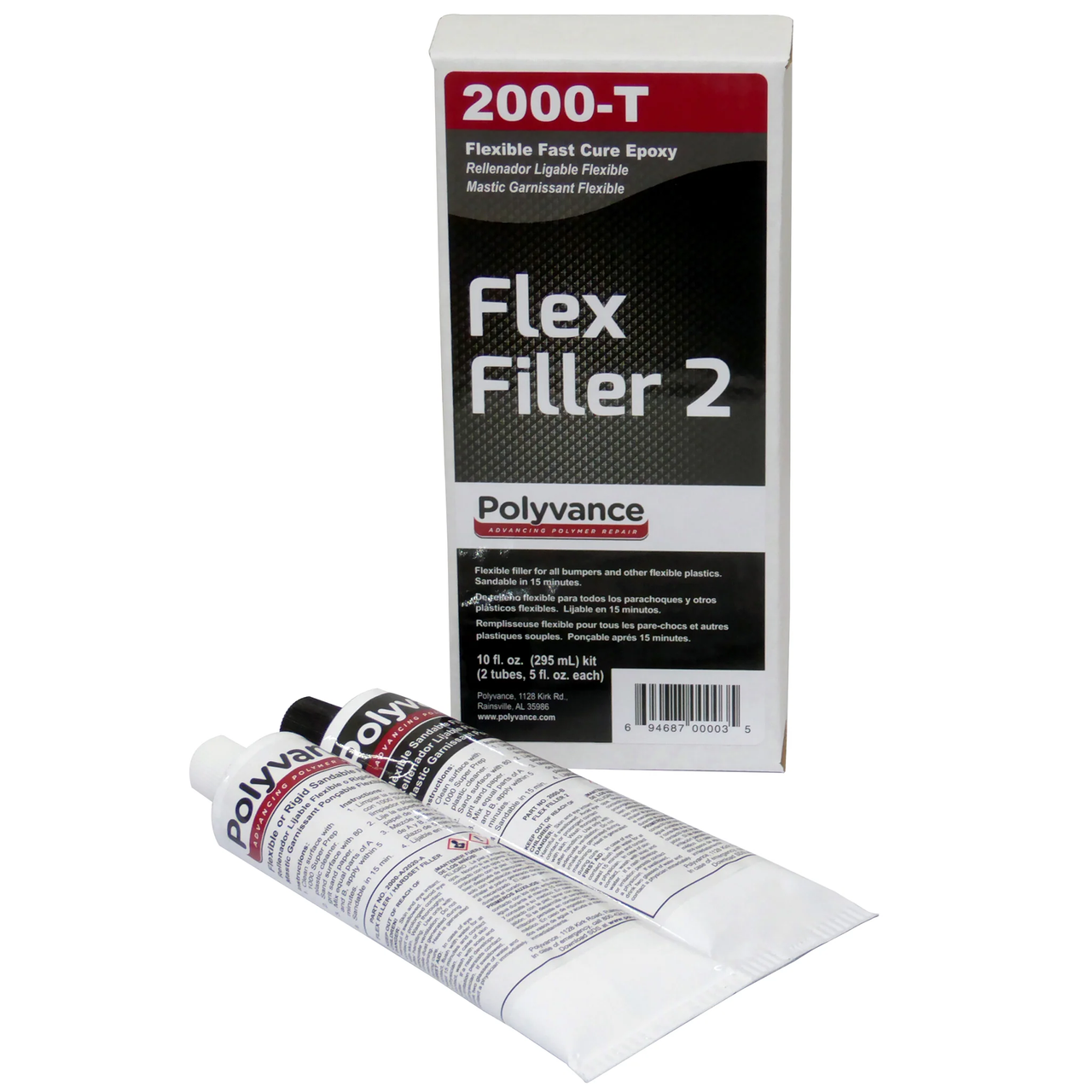 Polyvance Flex Filler, Fast Cure Epoxy Tube Kit - 295mL