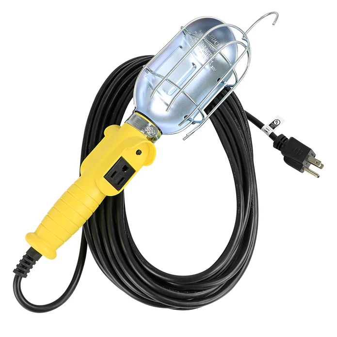 Prime Wire 75 Watt Metal Guard Work Light w/25ft Cord