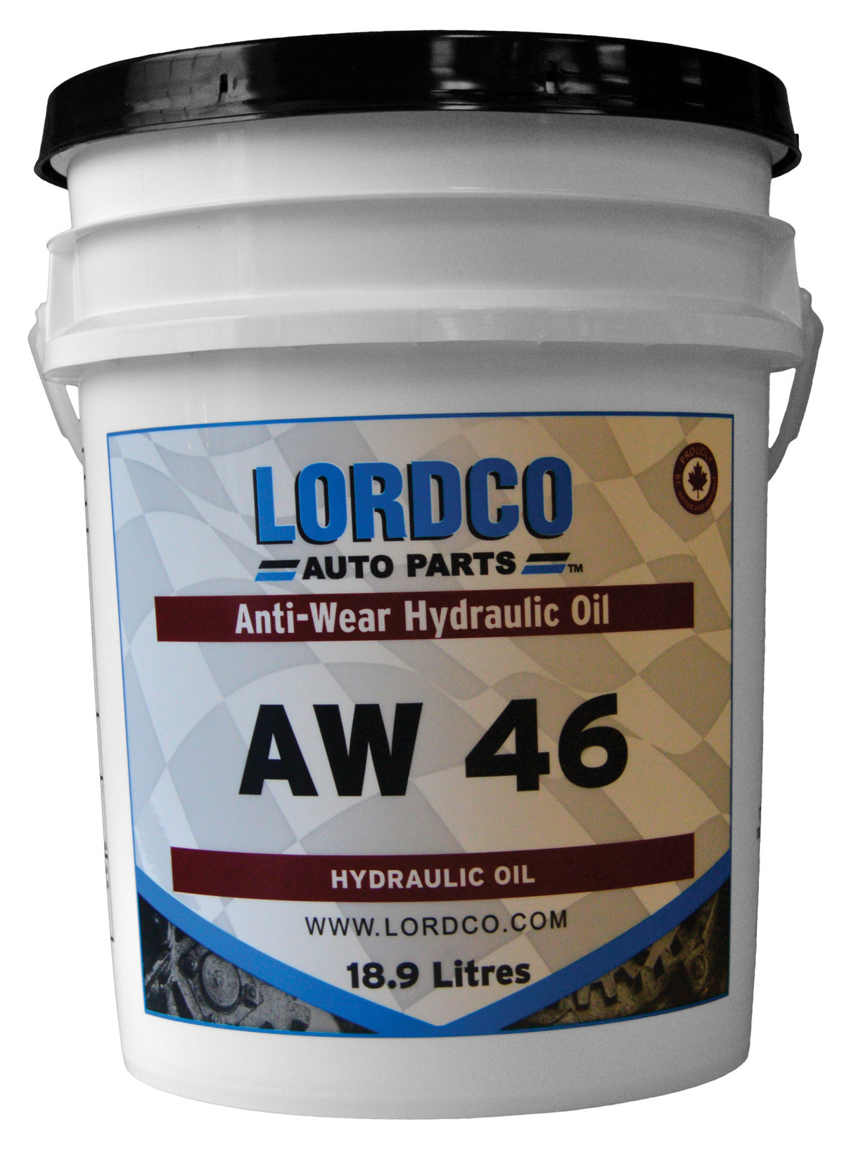 Lordco Oil Anti-Wear Hydraulic Oil - AW46, 18.9 L