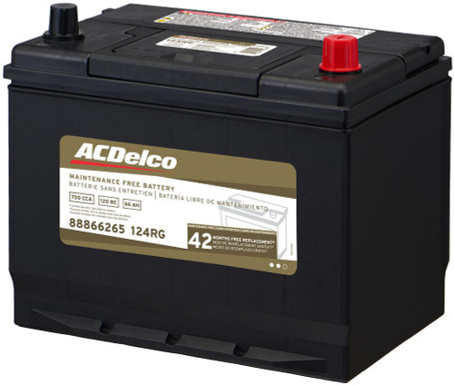 ACDelco Battery, BCI Group 124R, 42 Month Warranty, CCA 700