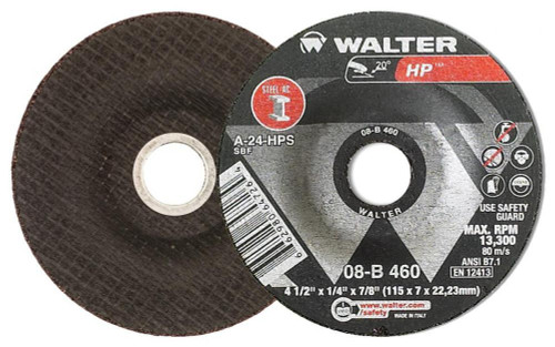 Walter 4-1/2 x 1/4 x 7/8 HP Grinding Disc