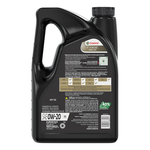 Castrol Edge Euro Car M - 0W20 Synthetic Engine Oil - 4.73L