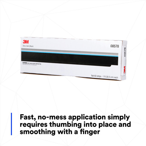 3M Strip Calk, Black, 1 ft Strips