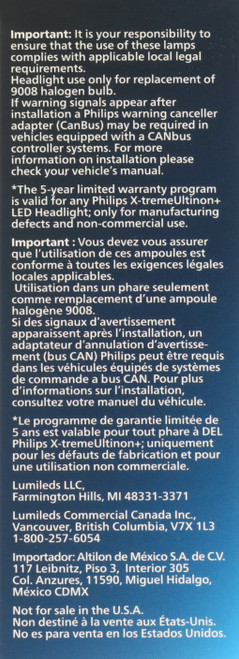 Philips X-tremeUltinon LED 9008 - Qty 2