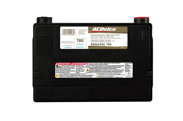 ACDelco Battery, BCI Group 78, 30 Month Warranty, CCA 800