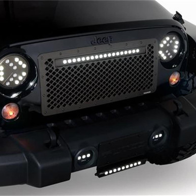 Putco Boss Grille, Black Powdercoat Lighted, w/20" Luminix L