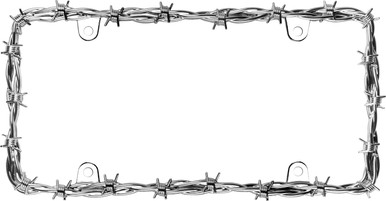 Cruiser Accessories Barbed Wire II License Plate Frame (Chro