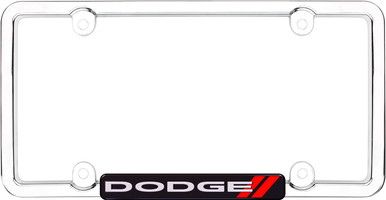 Cruiser Accessories Dodge License Plate Frame (Chrome, Red)